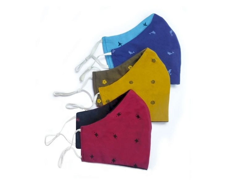 KARUNA-Printed : Cotton Mask - Set of 3 Masks