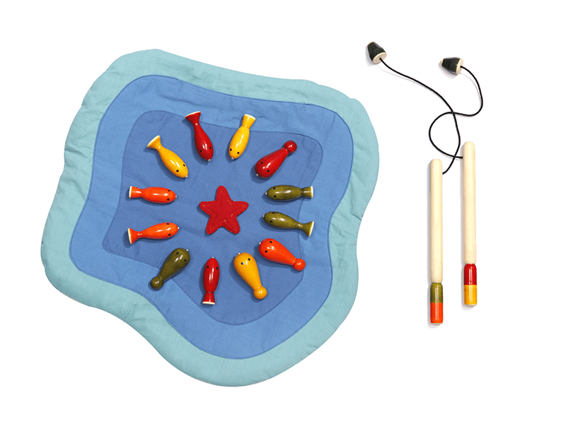 Fish Pond Toys | Channapatna Toys | Wooden Toys for Kids