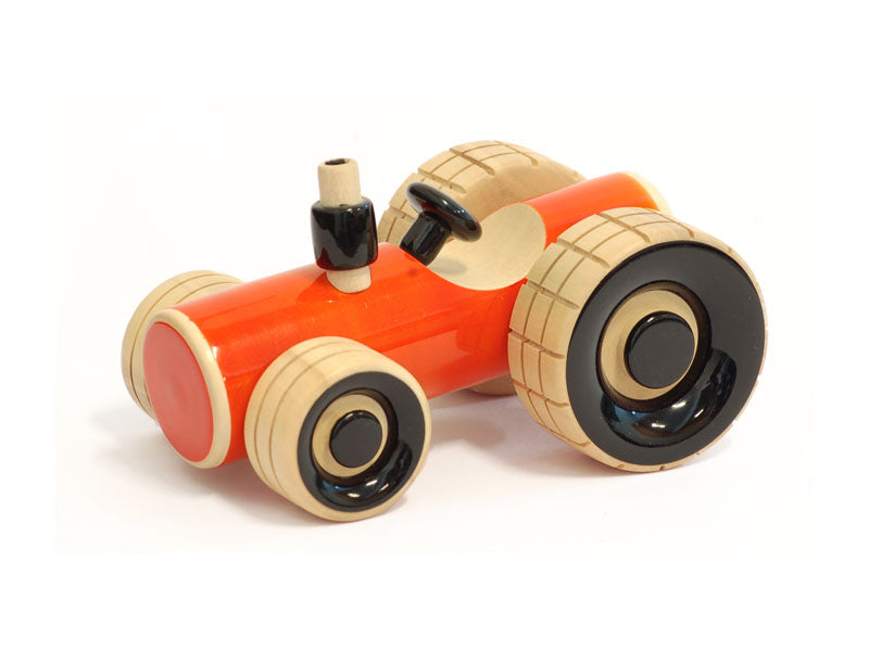 Trako Tractor ( Orange ) | Push pull toys | Wooden tractor toy | Woode